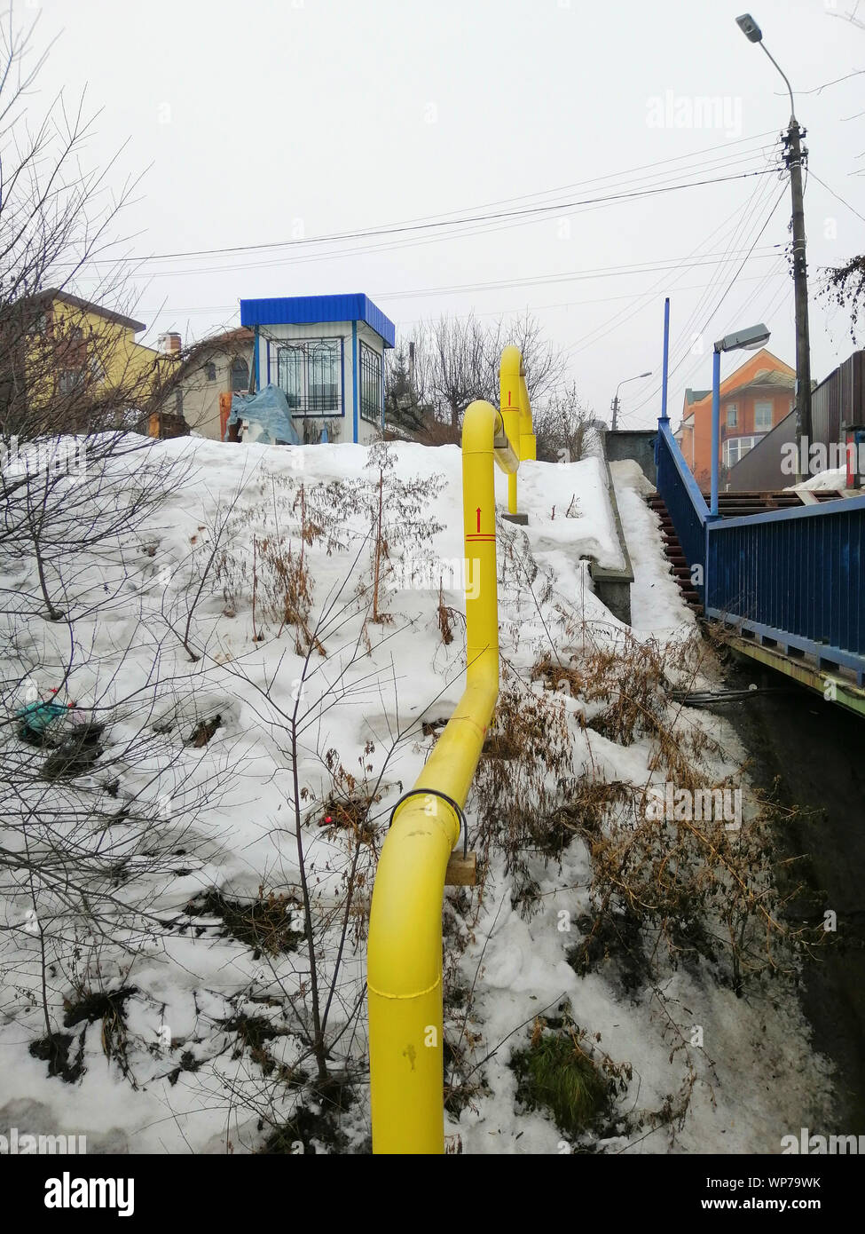 Russia gas pipe snow hi-res stock photography and images - Alamy