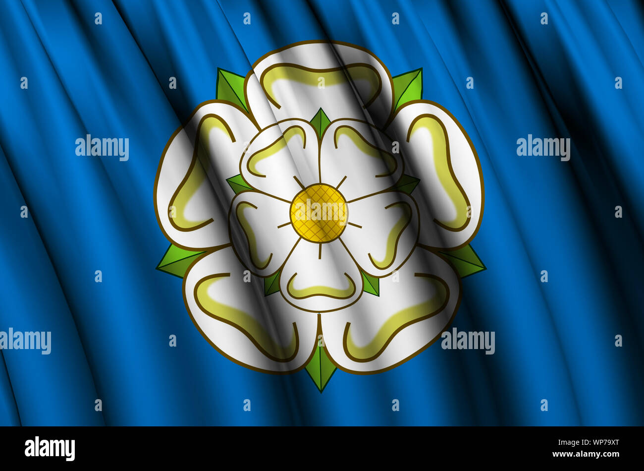 Yorkshire waving flag illustration. Regions of England and United ...