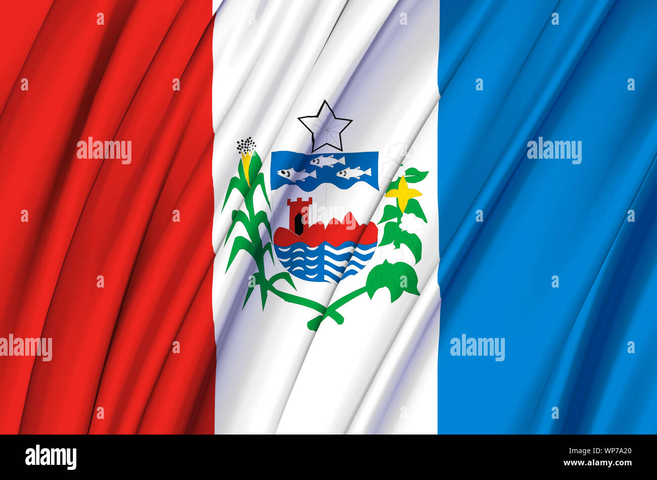 Alagoas waving flag illustration. Brazilian states. Perfect for ...