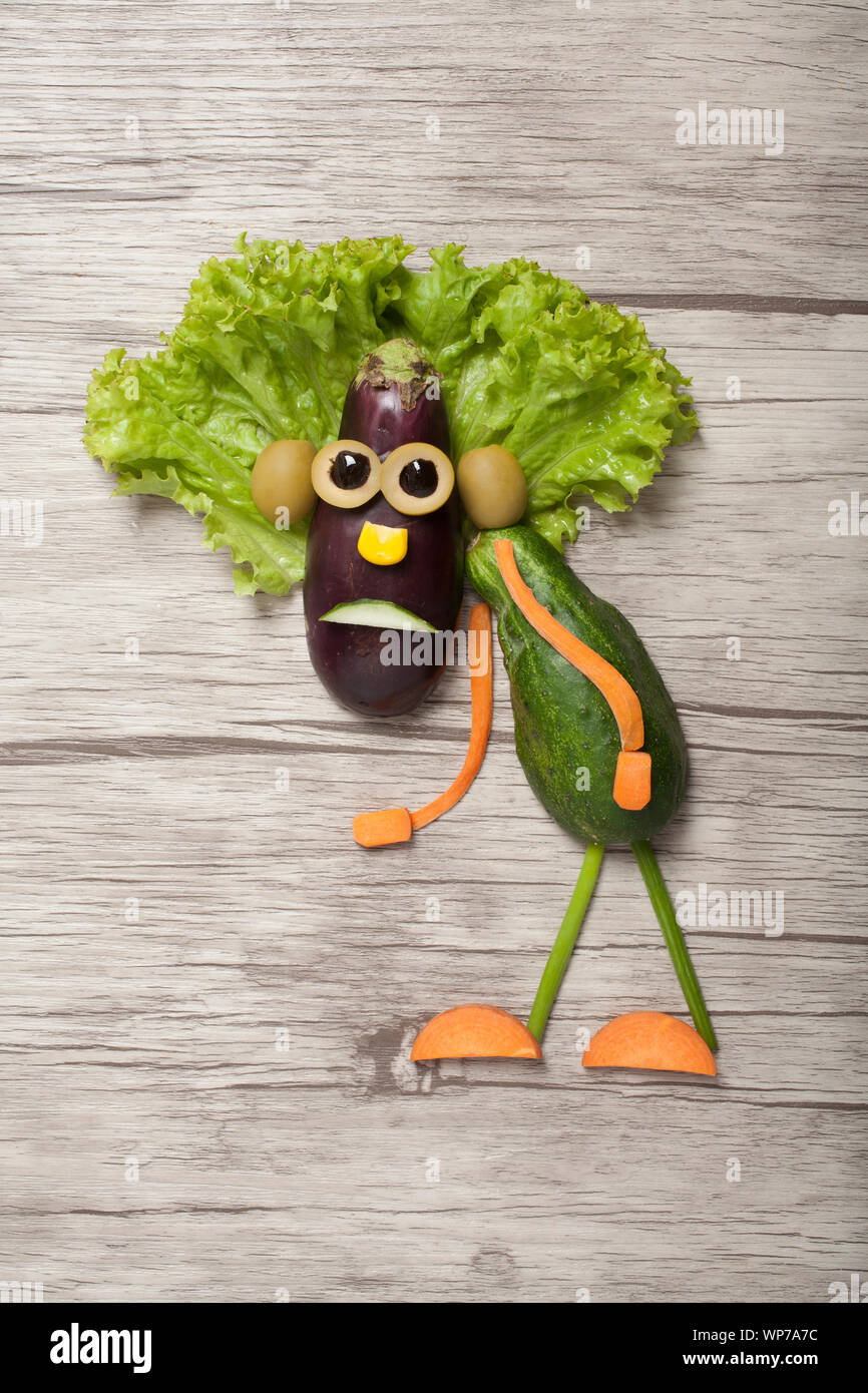 Creative way of making a boy with food ingredients Stock Photo - Alamy