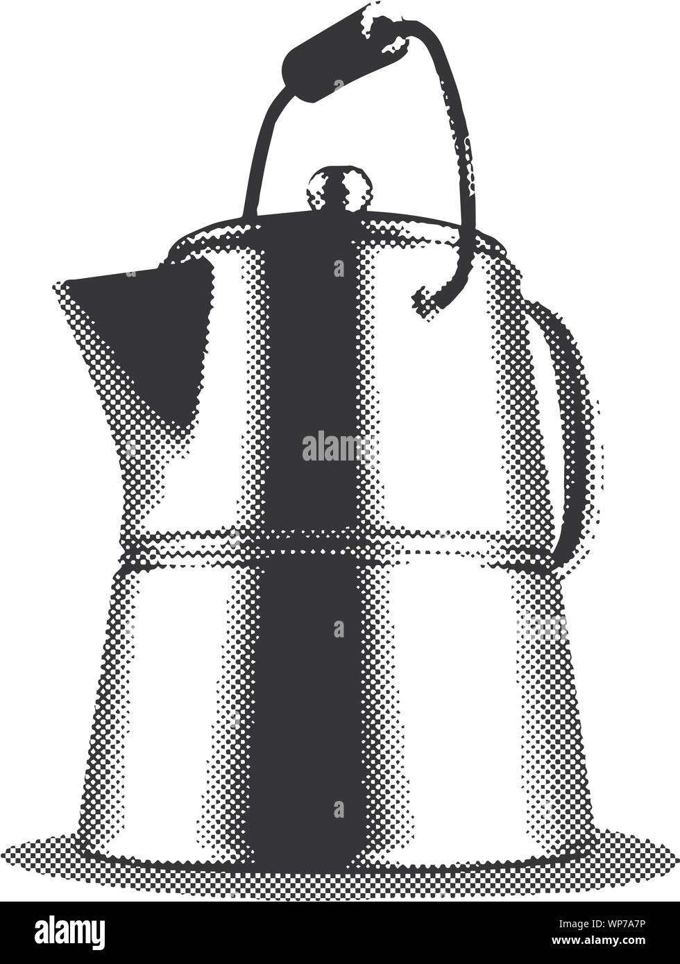 Illustration of an old coffee pot isolated on white Stock Vector Image ...
