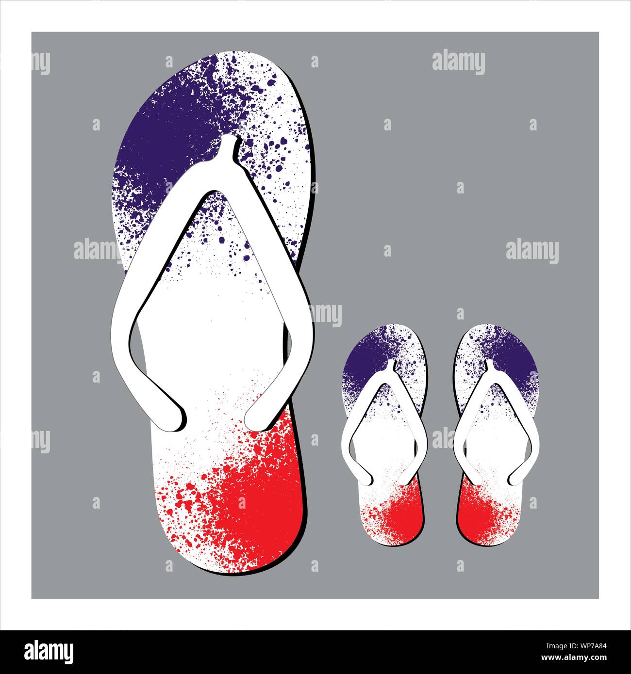 Colorful flip flops set Stock Vector Image & Art - Alamy