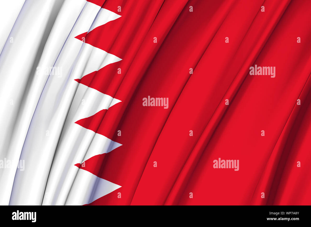 Bahrain waving flag illustration. Countries of Asia. Perfect for ...