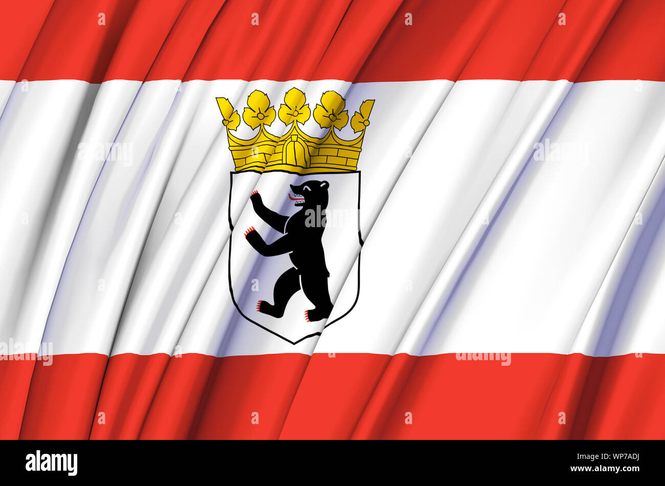 Berlin waving flag illustration. Federal state of Germany. Perfect for ...