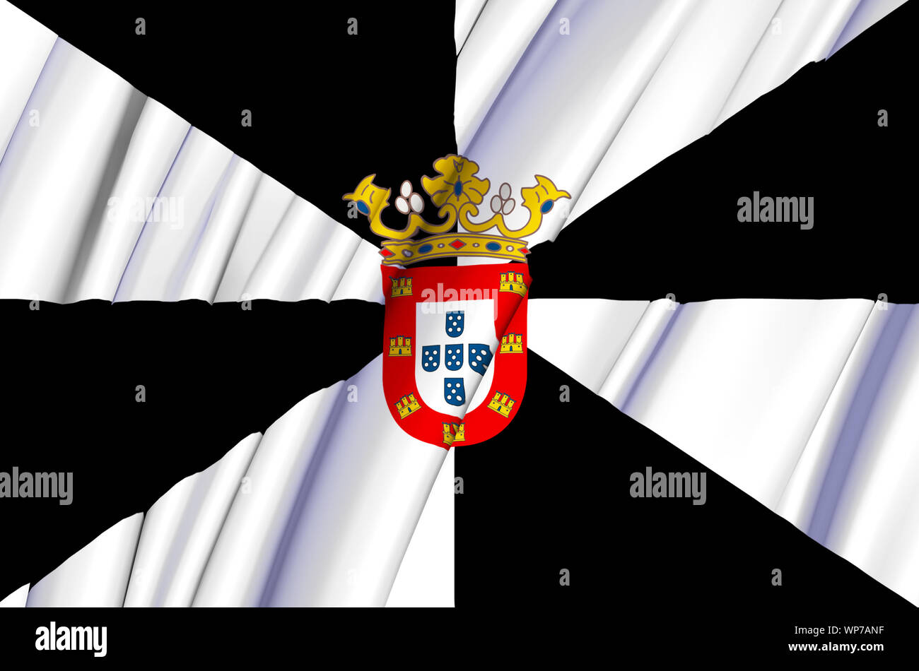 Ceuta waving flag illustration. Regions and cities of Spain. Perfect ...