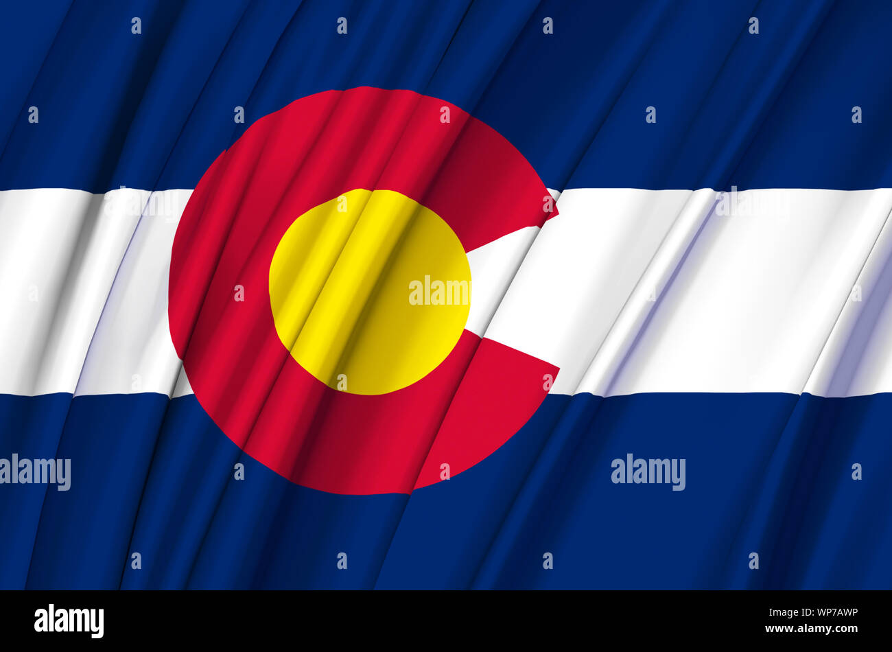 Colorado waving flag illustration. US states. Perfect for background ...