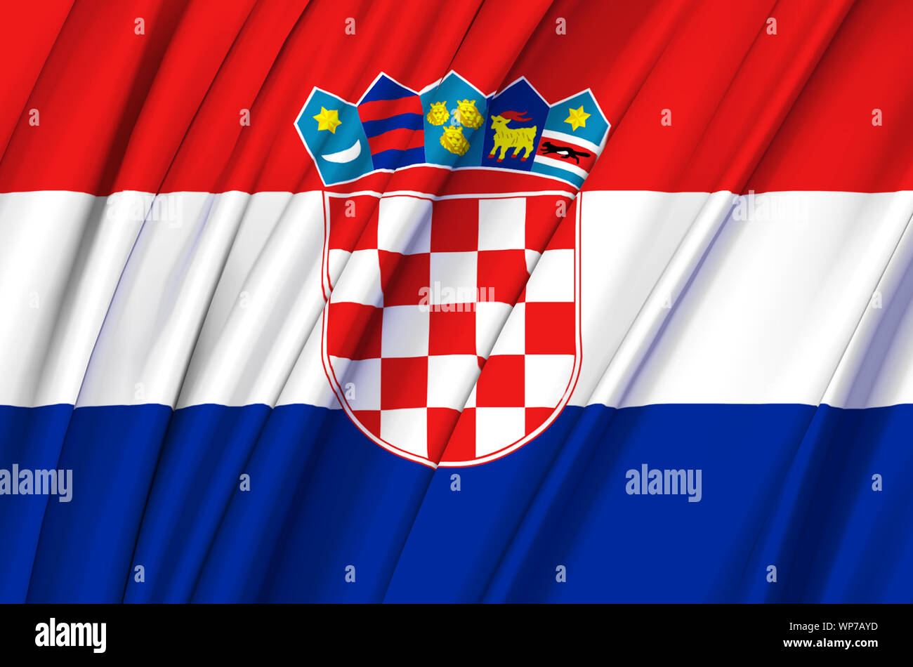 Croatia waving flag illustration. Countries of Europe. Perfect for ...