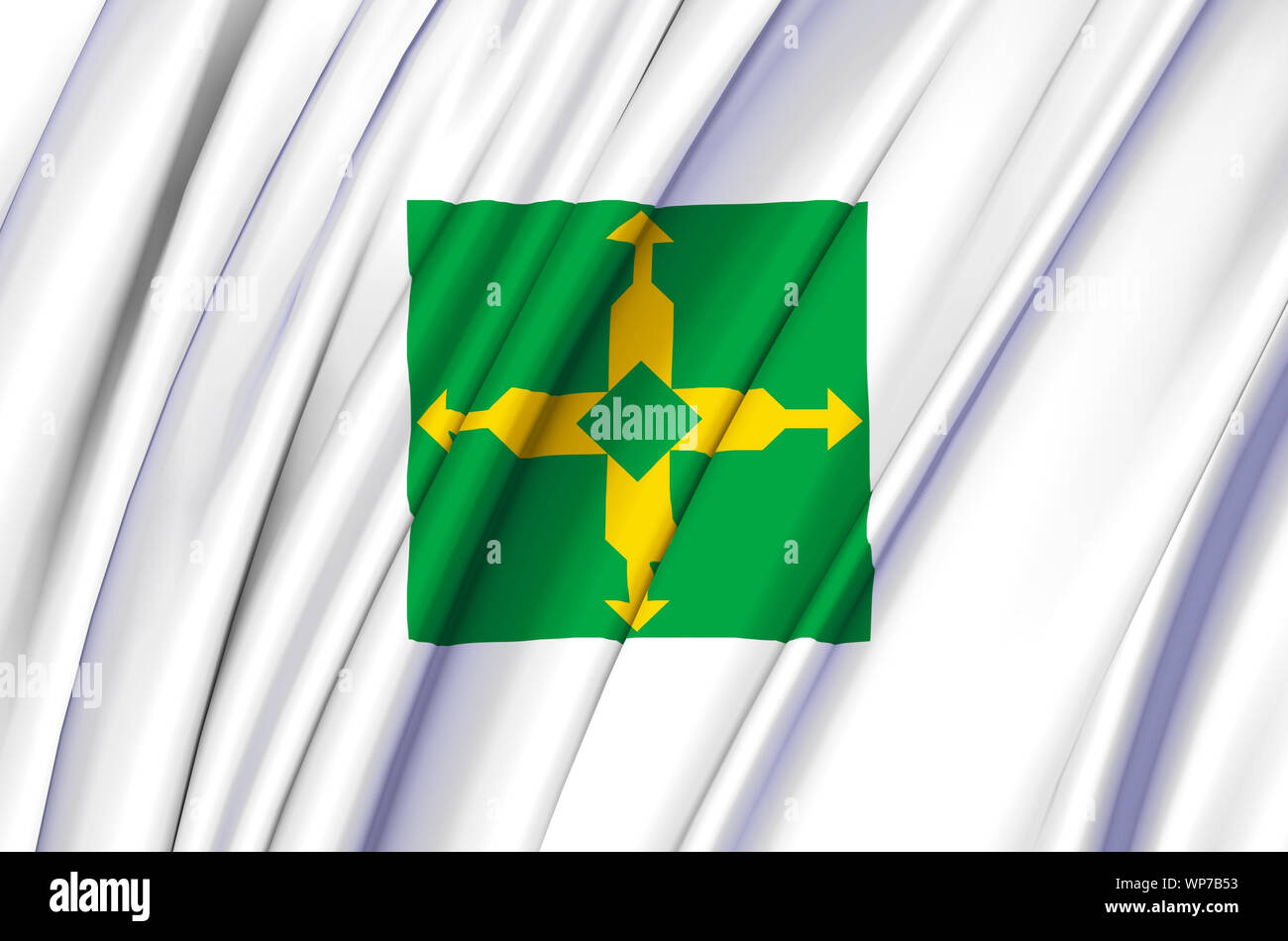 Distrito Federal waving flag illustration. Brazilian states. Perfect ...