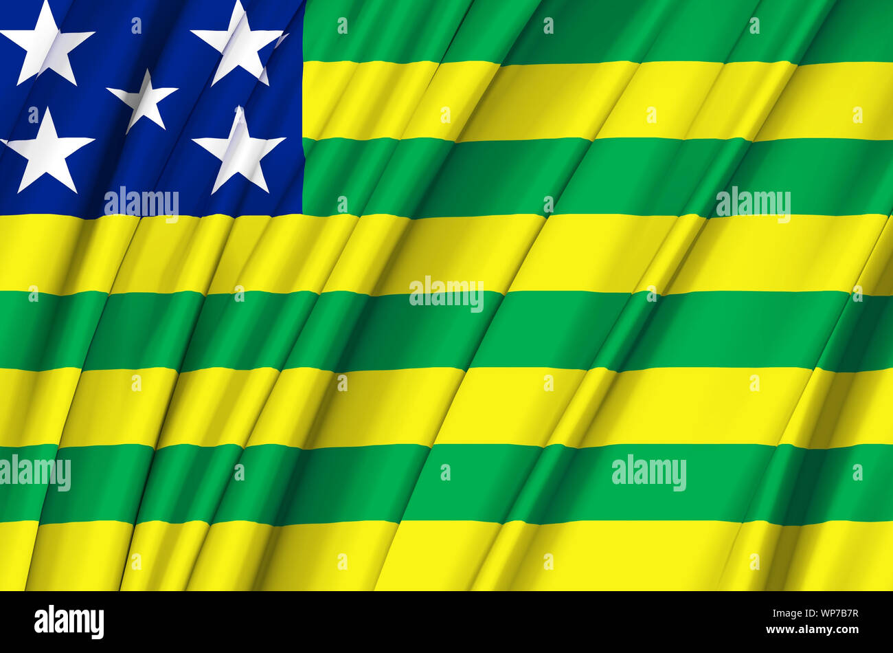 Goias waving flag illustration. Brazilian states. Perfect for ...