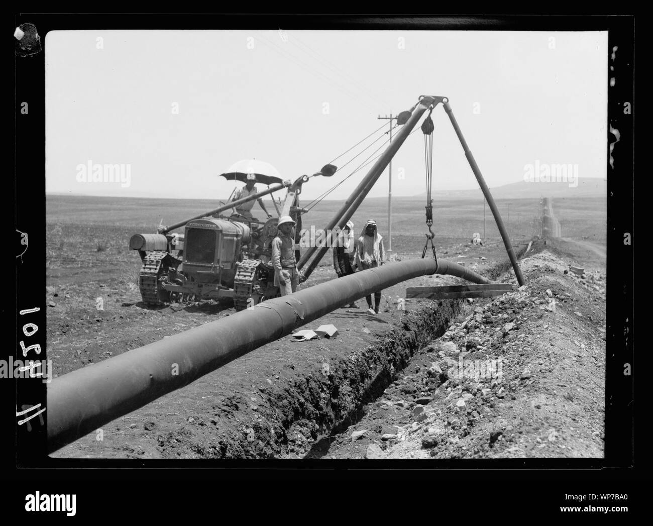Laying of the Iraq Petroleum Company's pipe line across the Plain of ...