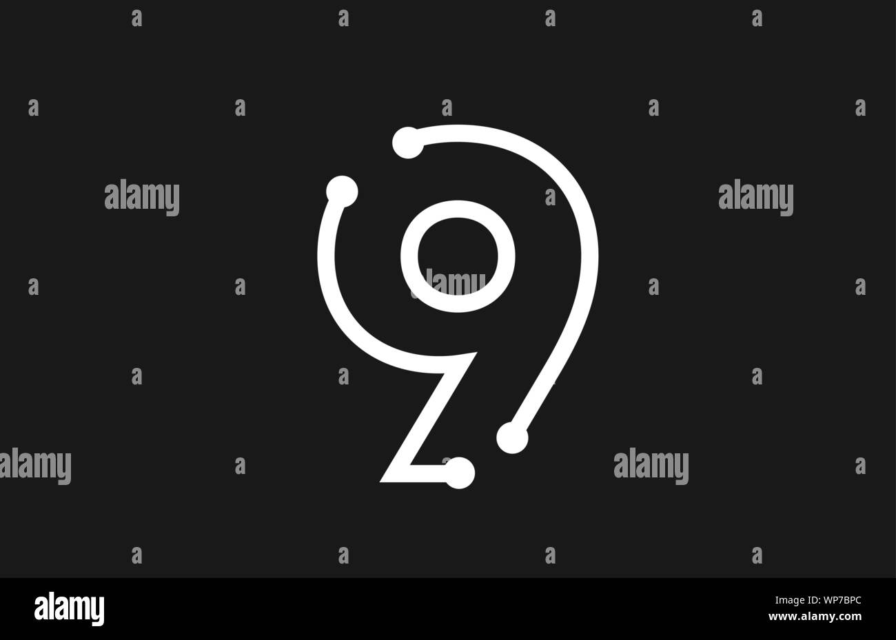 Black and white dots with number hi-res stock photography and images ...