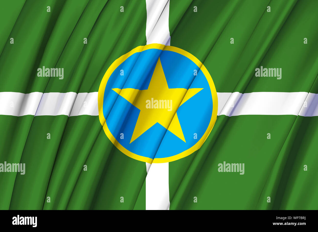 Jackson Mississippi waving flag illustration. Regions and Cities of the ...