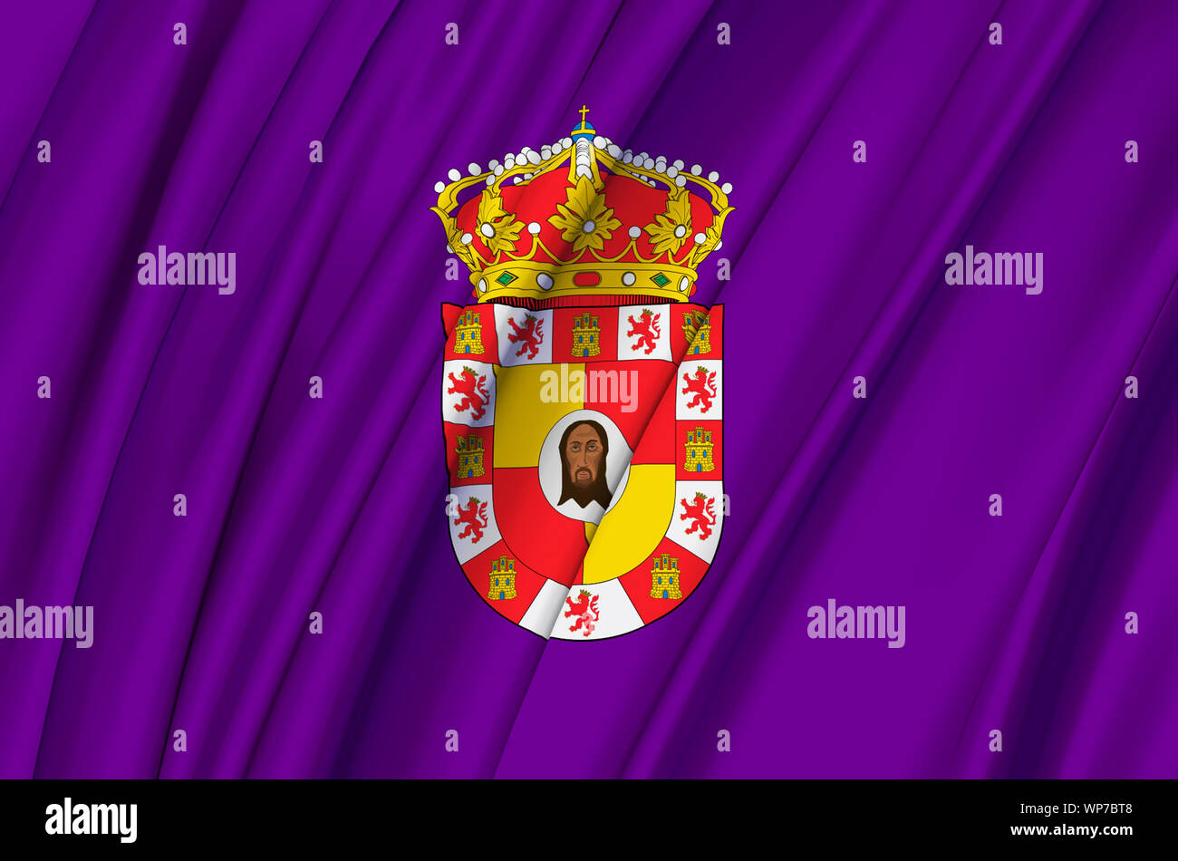 Jaen waving flag illustration. Regions and cities of Spain. Perfect for ...