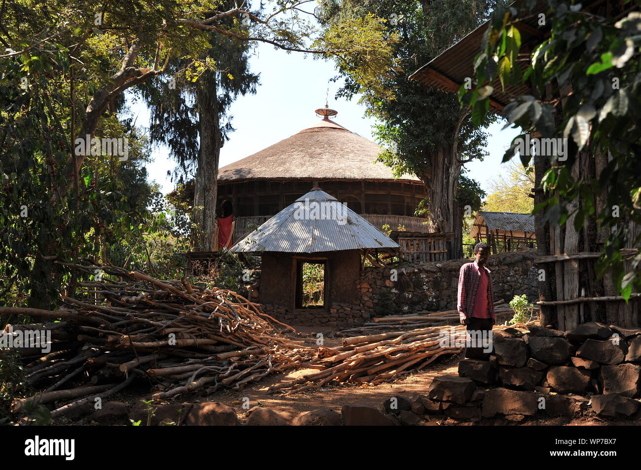 Church on the island of Lake Tana Stock Photo - Alamy
