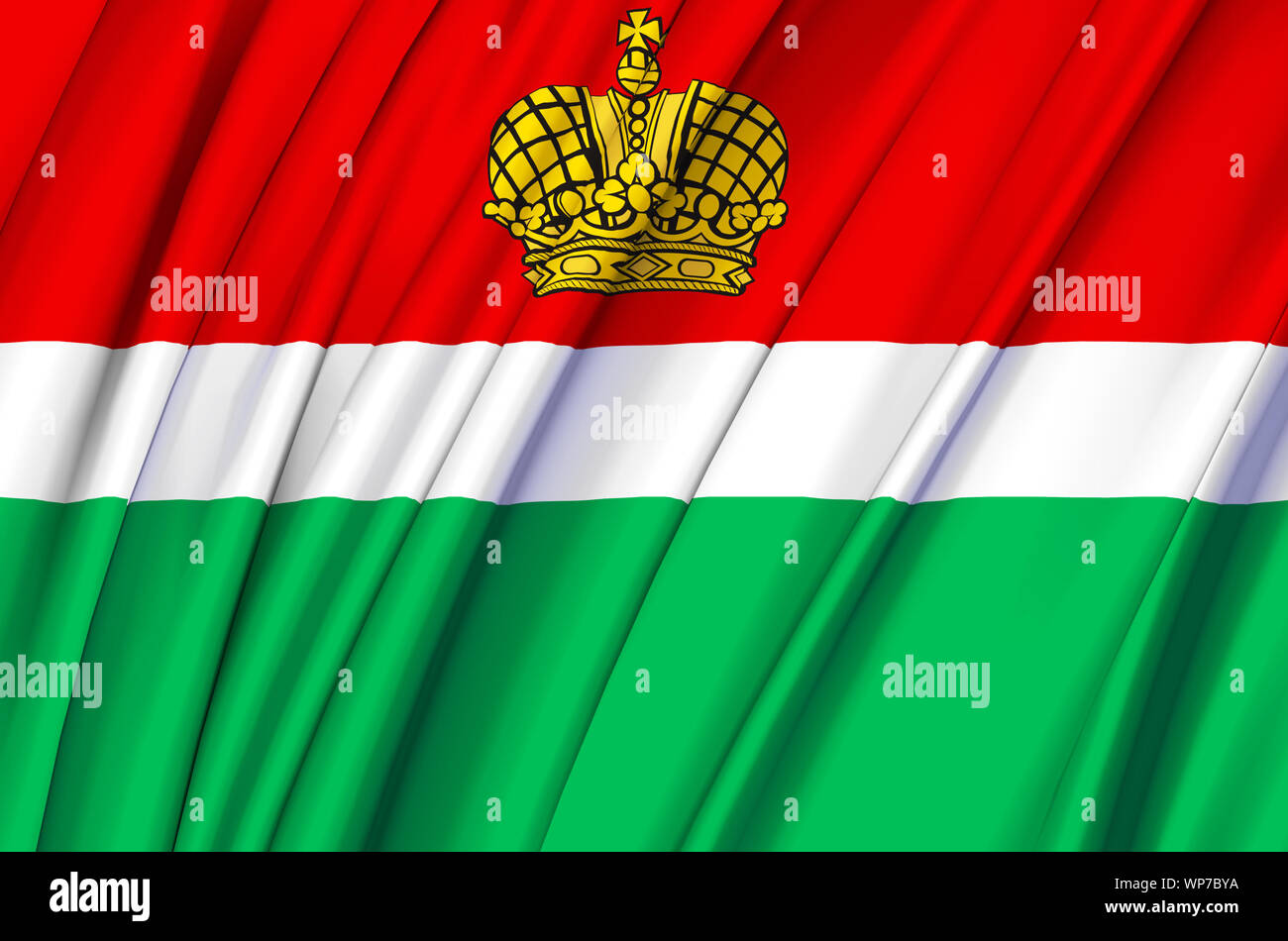 Kaluga waving flag illustration. Regions of Russia. Perfect for ...