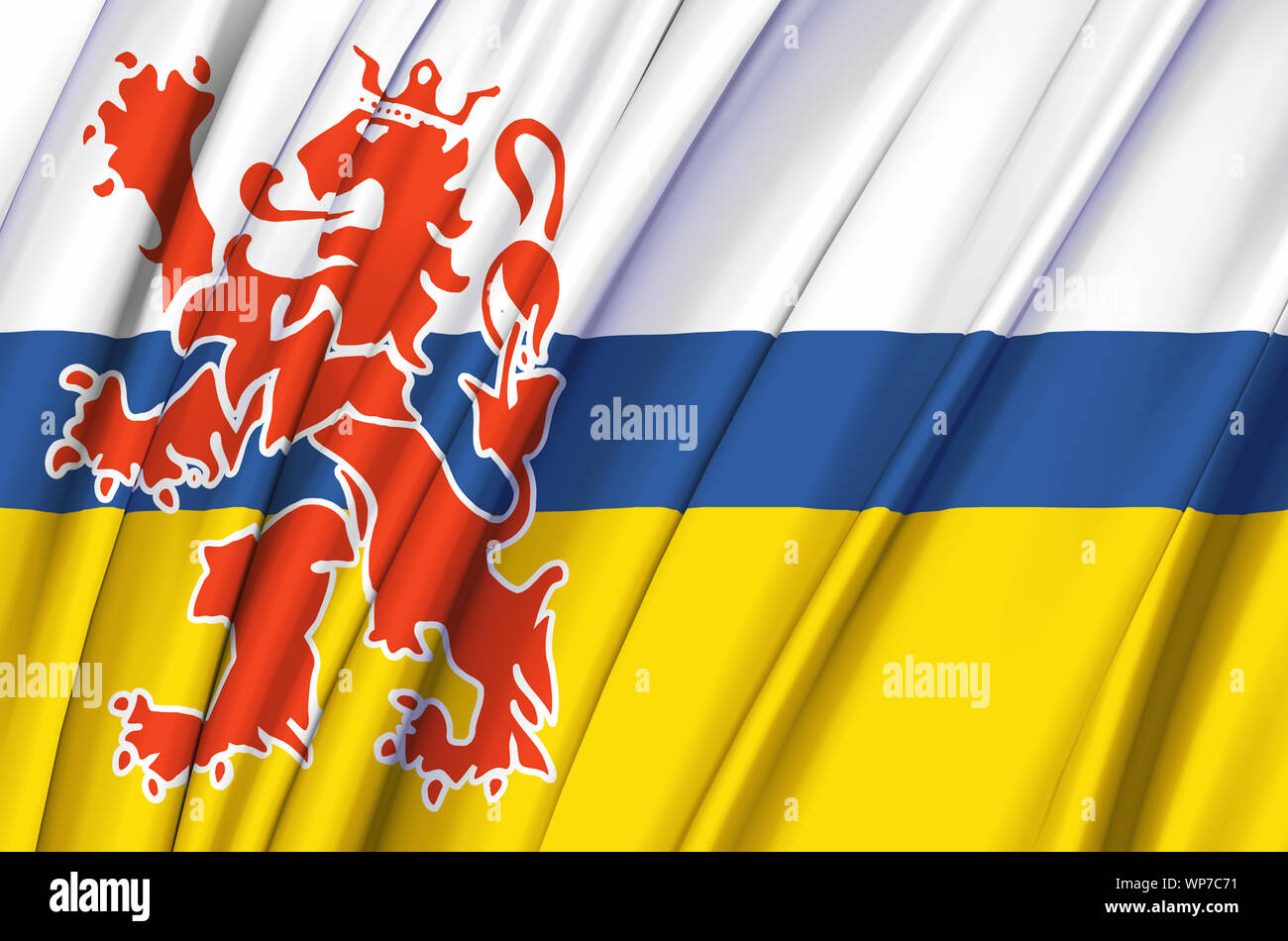 Limburg waving flag illustration. Regions of the Netherlands. Perfect ...