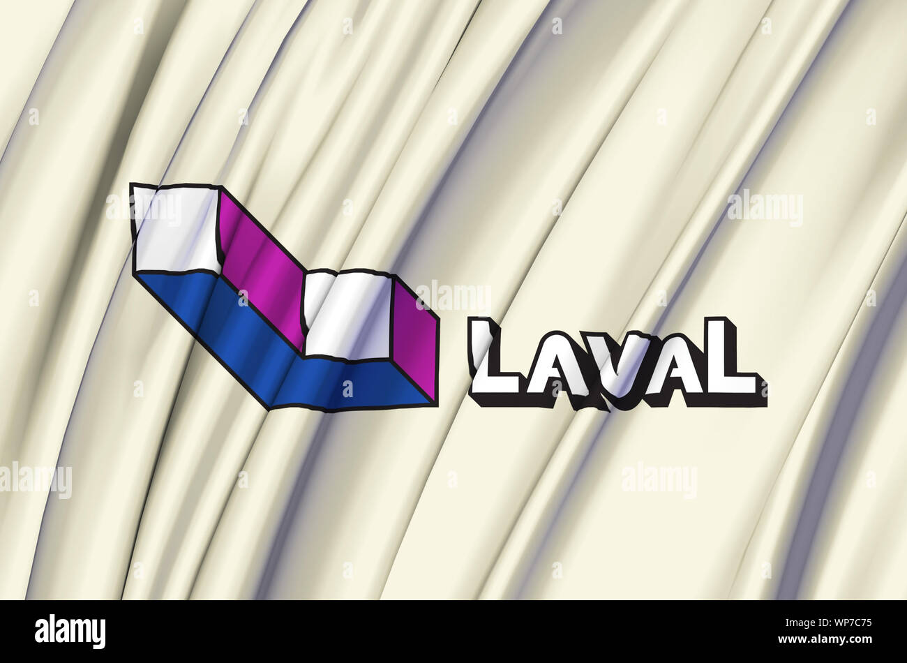 Laval Quebec waving flag illustration. States, cities and Regions of ...