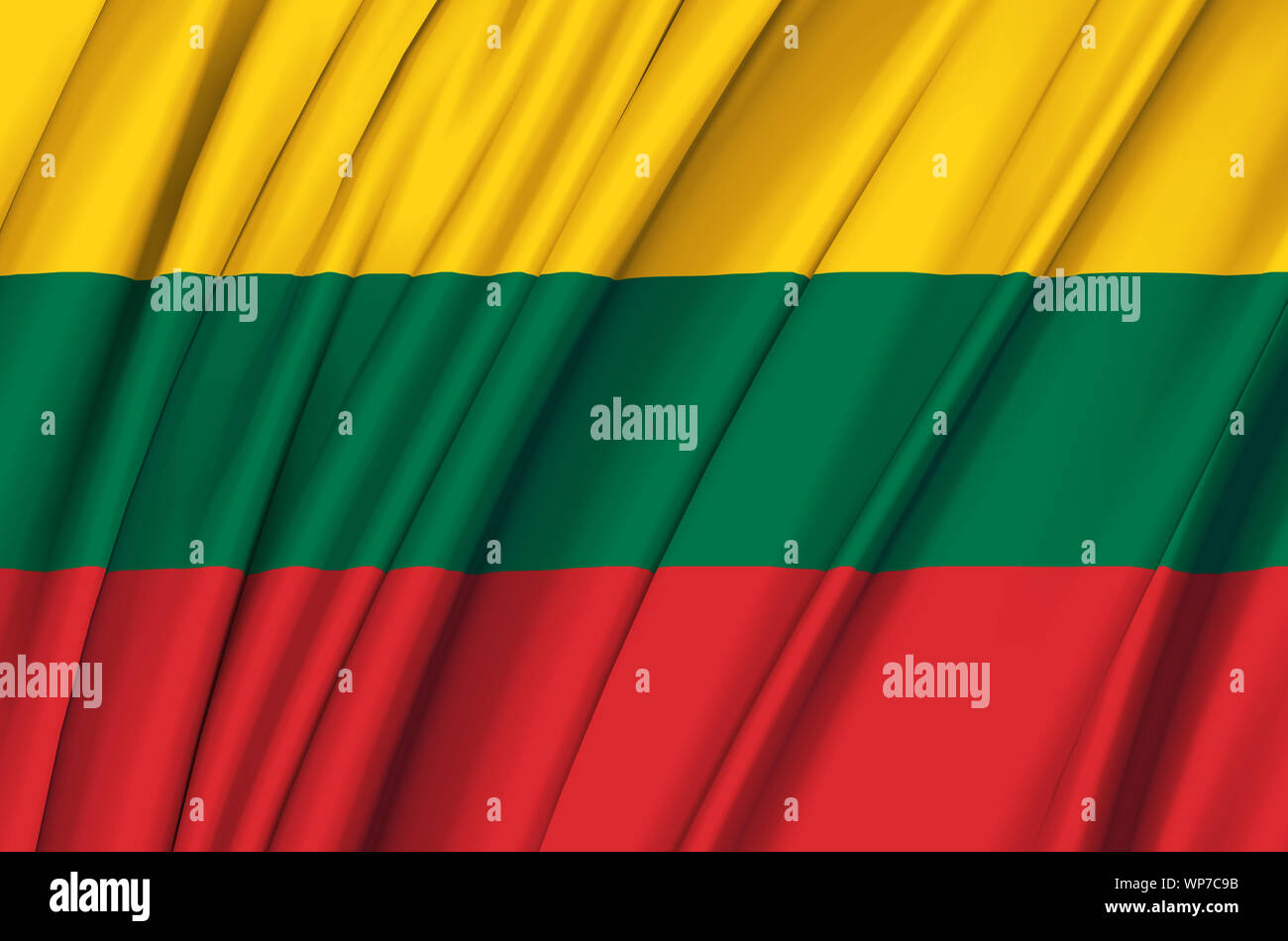 Lithuania waving flag illustration. Countries of Europe. Perfect for ...