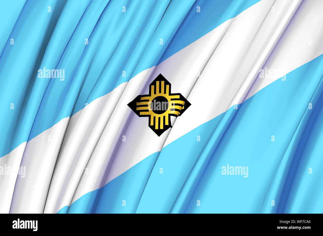 Madison Wisconsin waving flag illustration. Regions and Cities of the ...