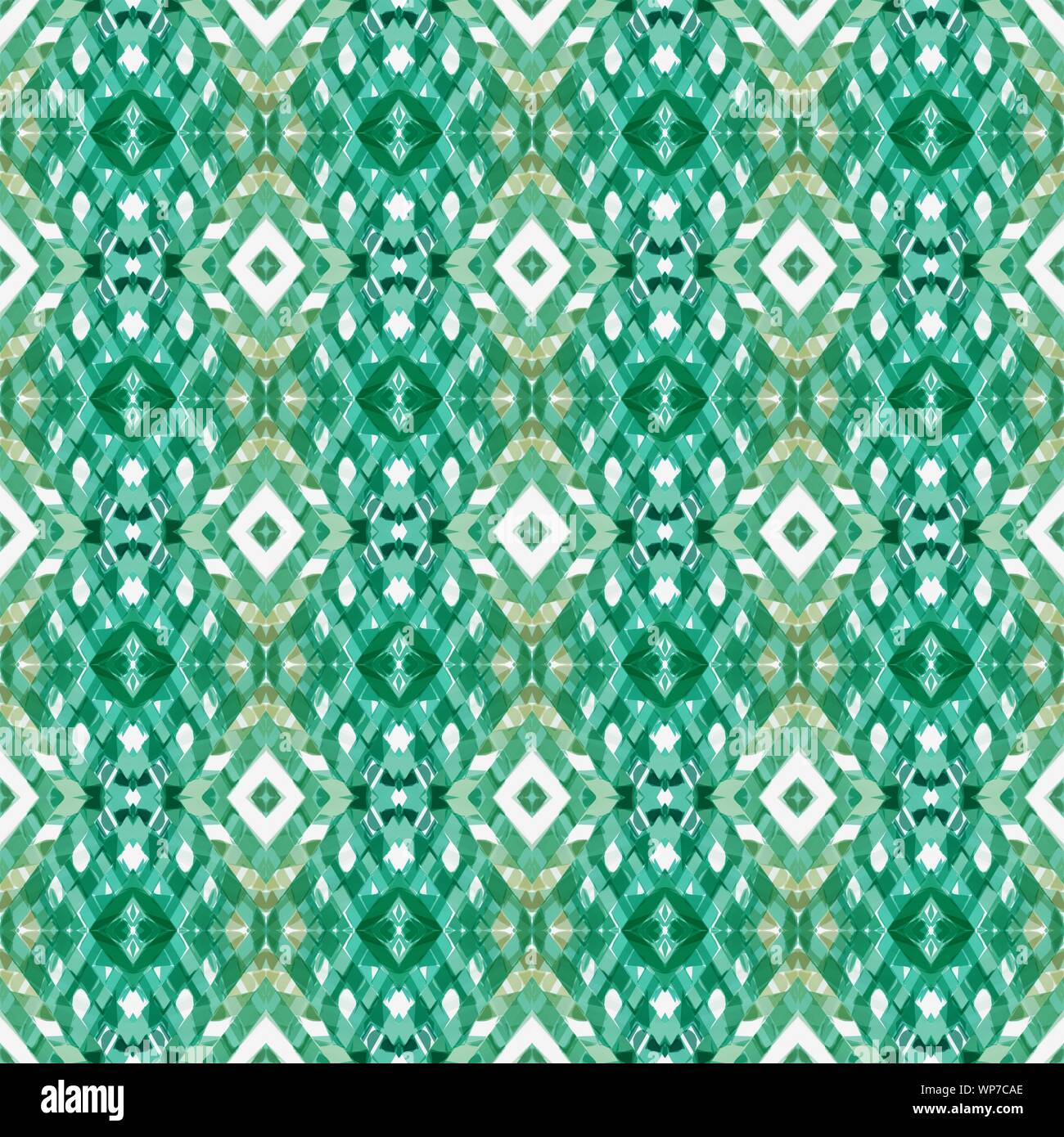 seamless repeating pattern with medium sea green, beige and dark sea ...
