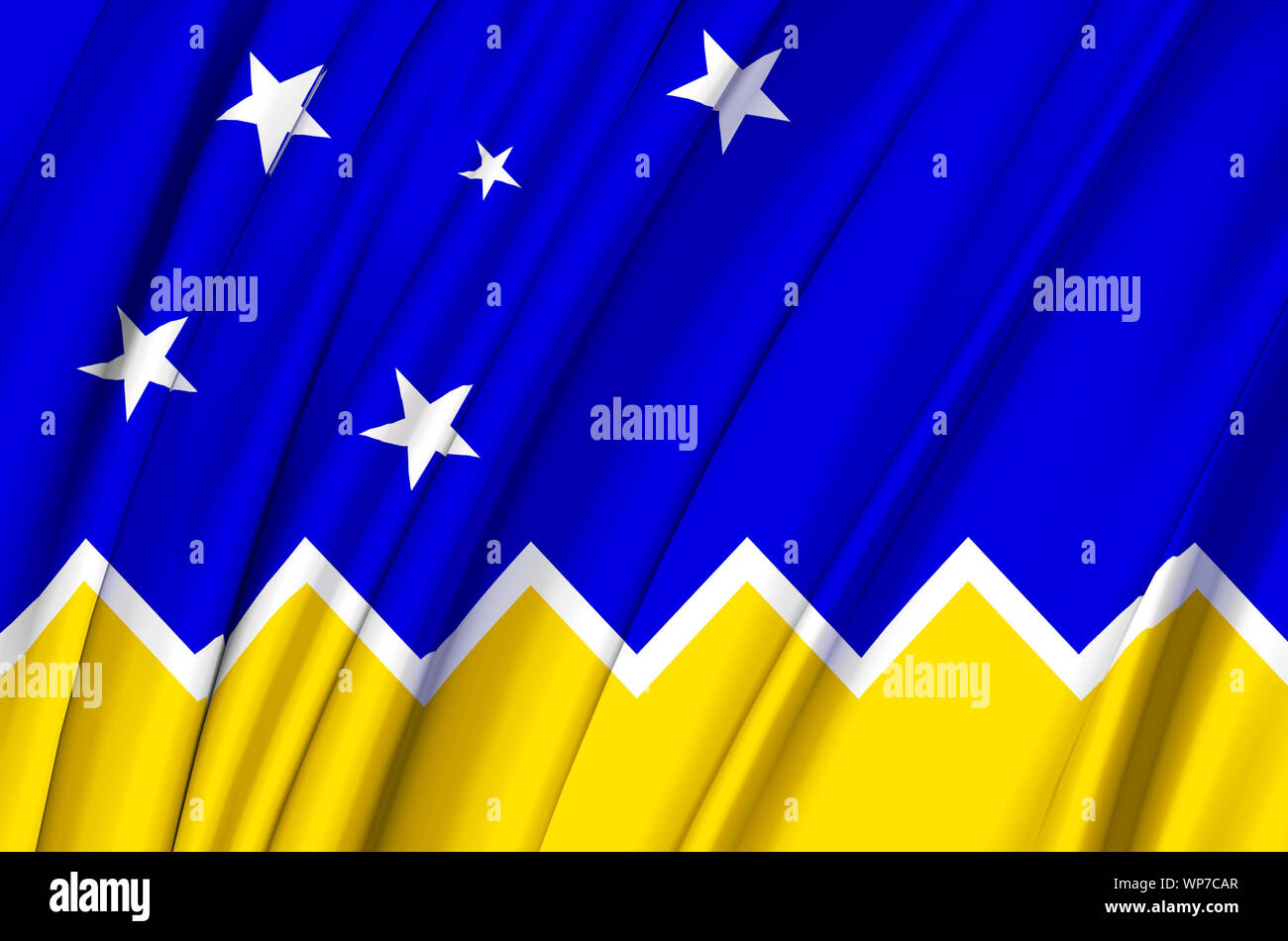 Magallanes waving flag illustration. Regions of Chile. Perfect for ...