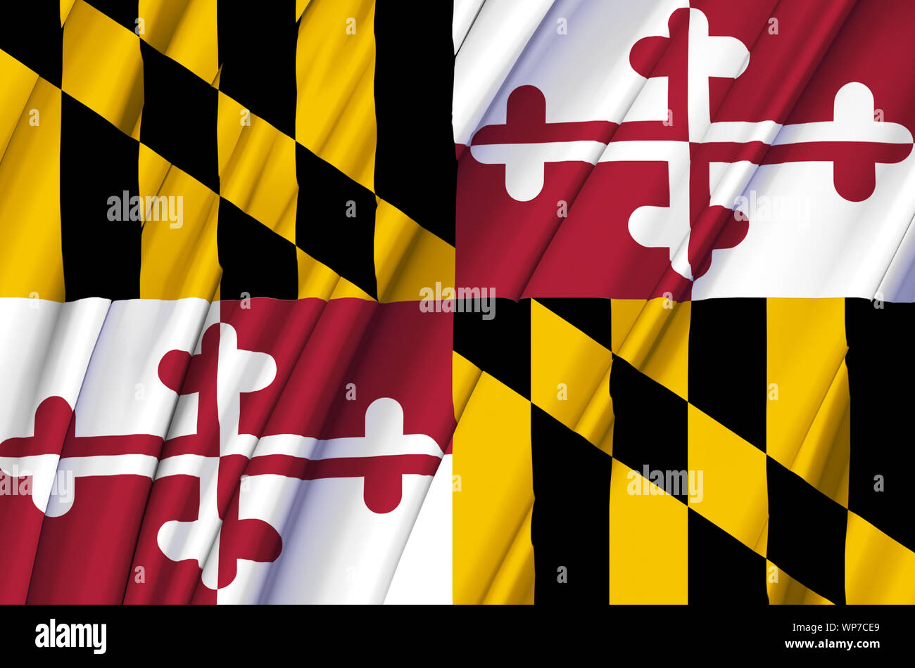 Maryland waving flag illustration. US states. Perfect for background ...