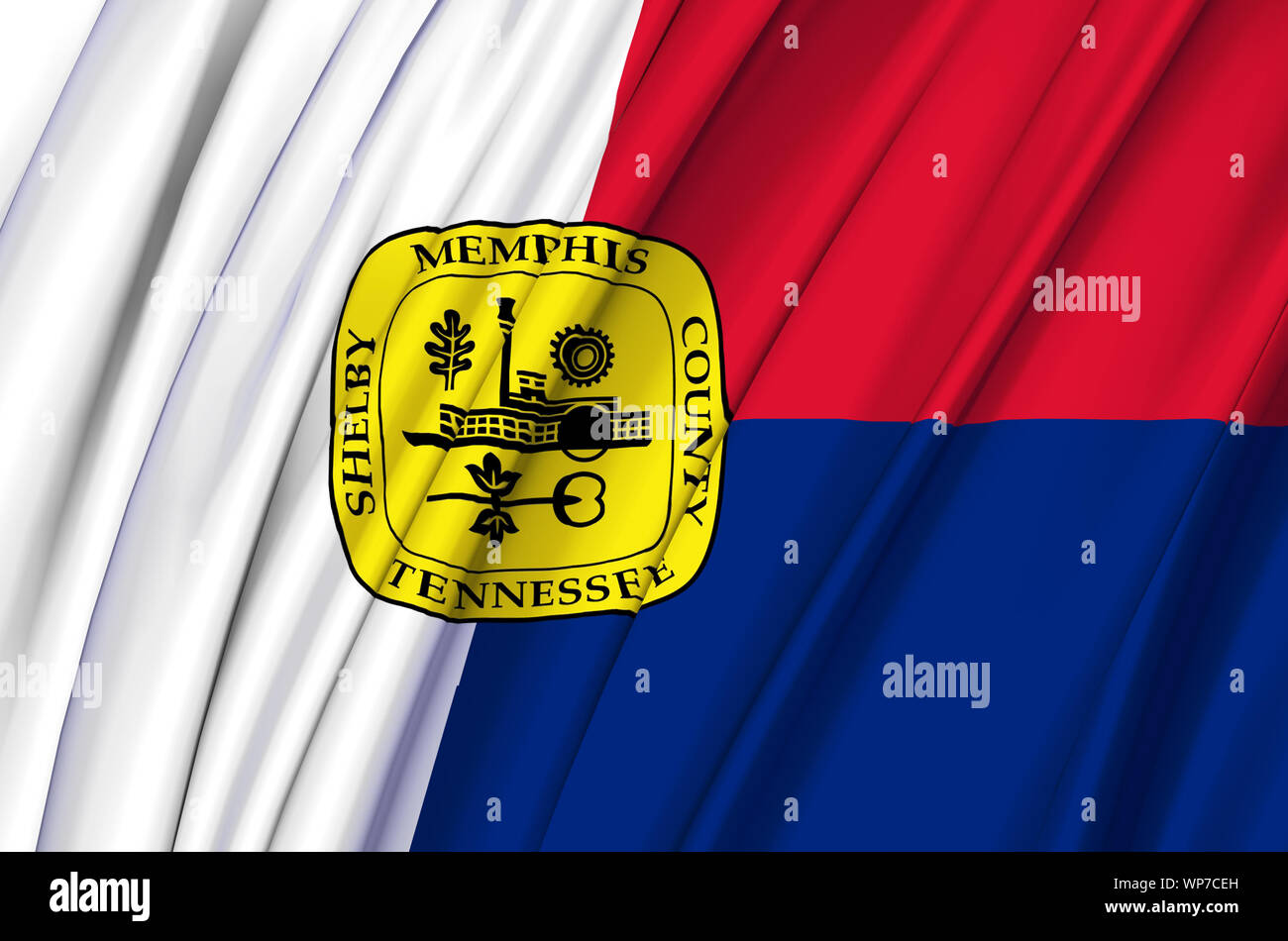 Memphis Tennessee waving flag illustration. Regions and Cities of the ...