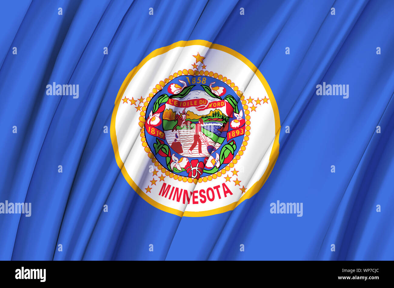 Minnesota waving flag illustration. US states. Perfect for background ...