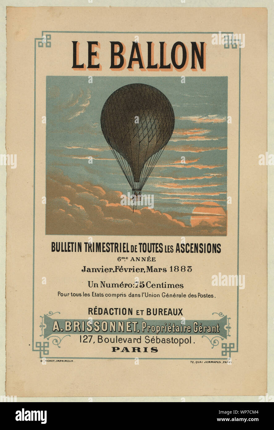 Le balloon aeronautical journal hi-res stock photography and images - Alamy