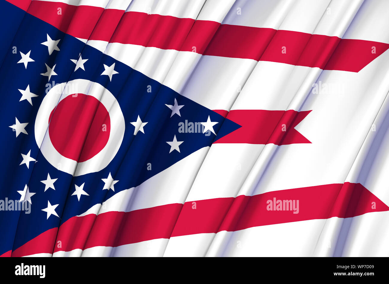 Ohio waving flag illustration. US states. Perfect for background and ...