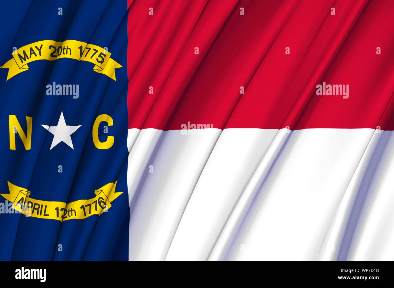 North Carolina waving flag illustration. US states. Perfect for ...