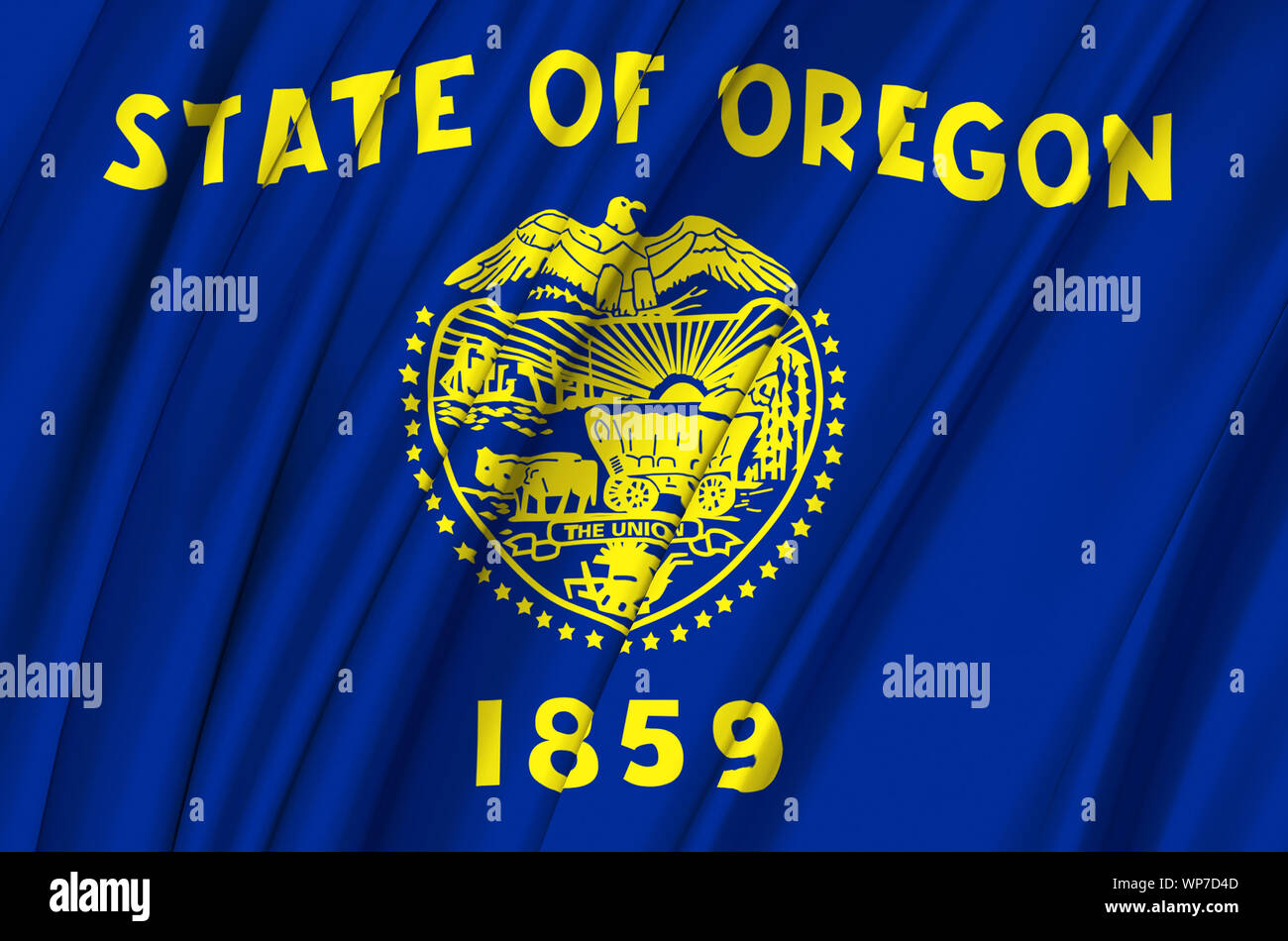 Oregon waving flag illustration. US states. Perfect for background and ...