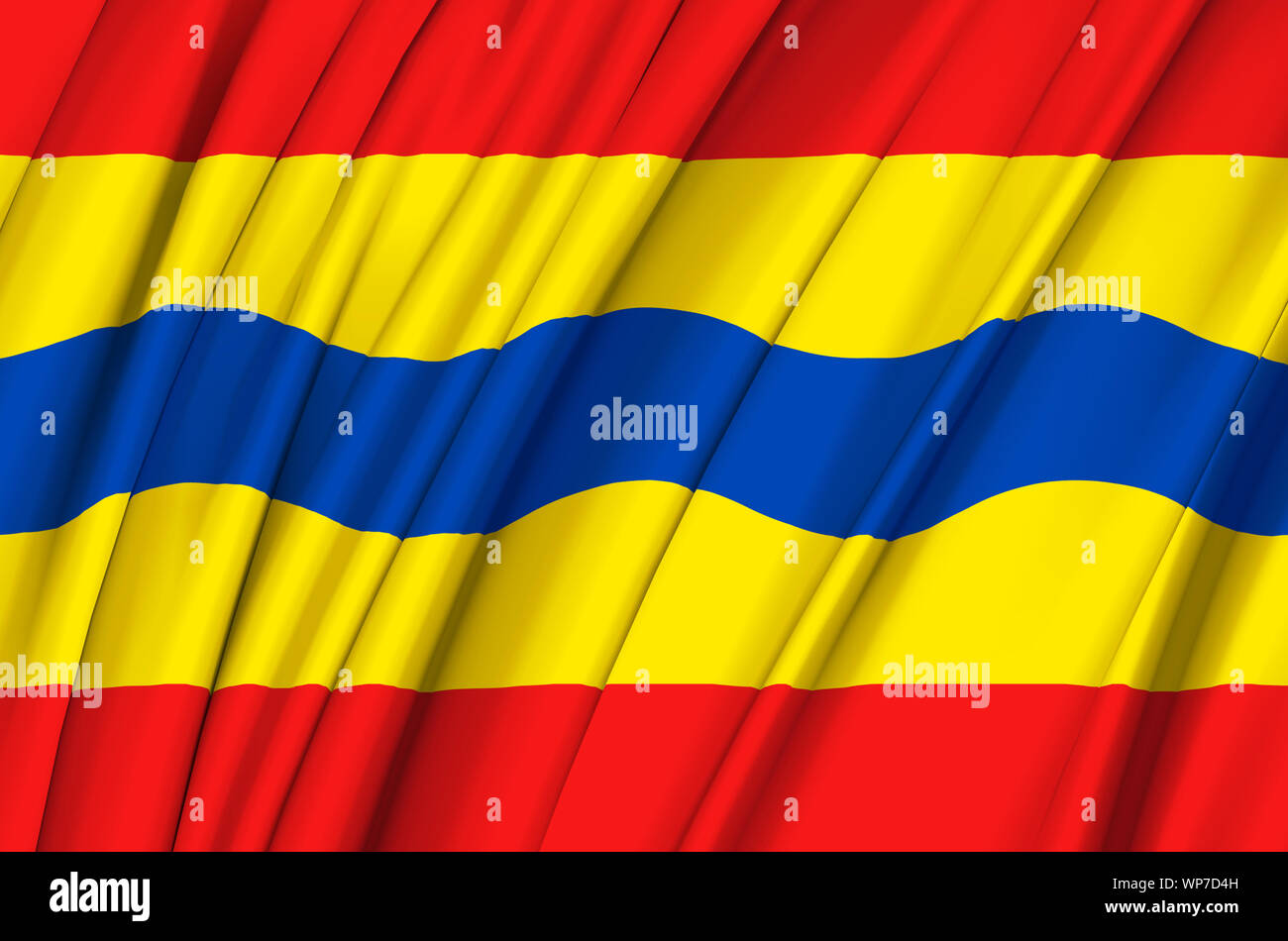 Overijssel waving flag illustration. Regions of the Netherlands ...