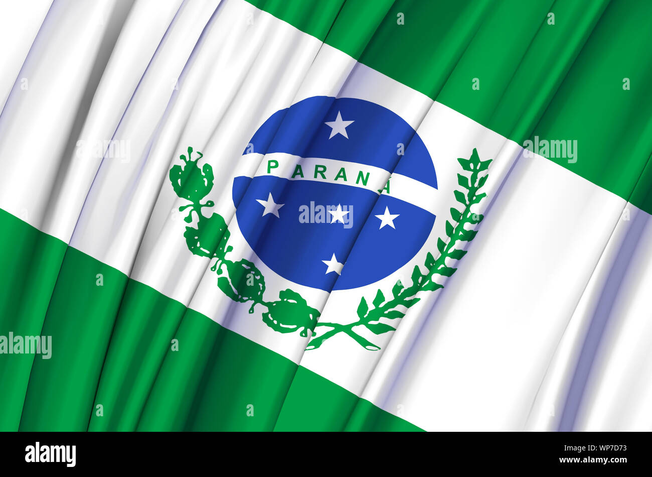 Parana waving flag illustration. Brazilian states. Perfect for ...