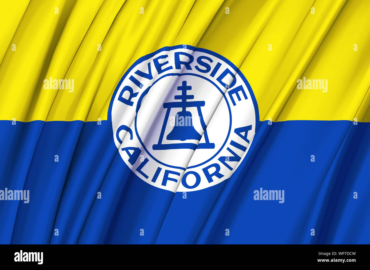 Riverside California waving flag illustration. Regions and Cities of ...