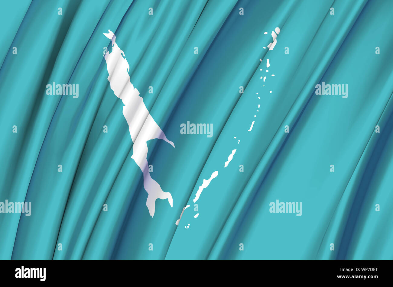 Sakhalin waving flag illustration. Regions of Russia. Perfect for ...
