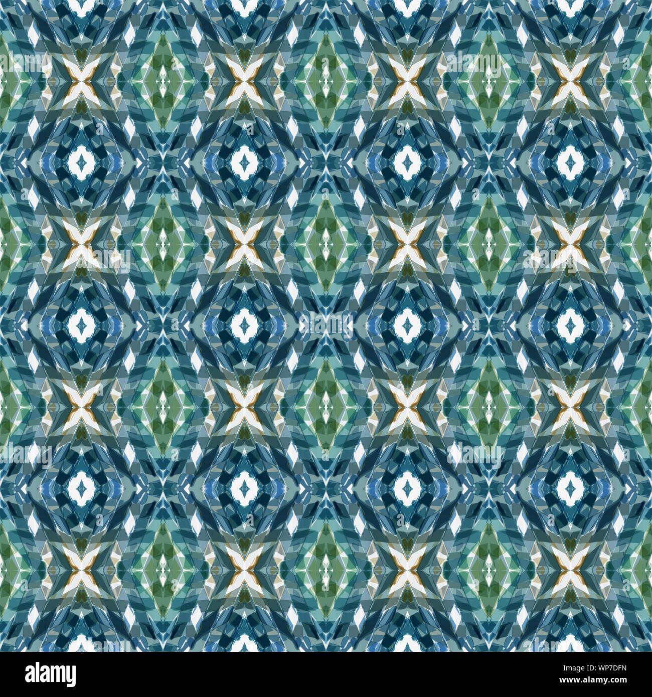 seamless repeating pattern with teal blue, beige and light slate gray ...