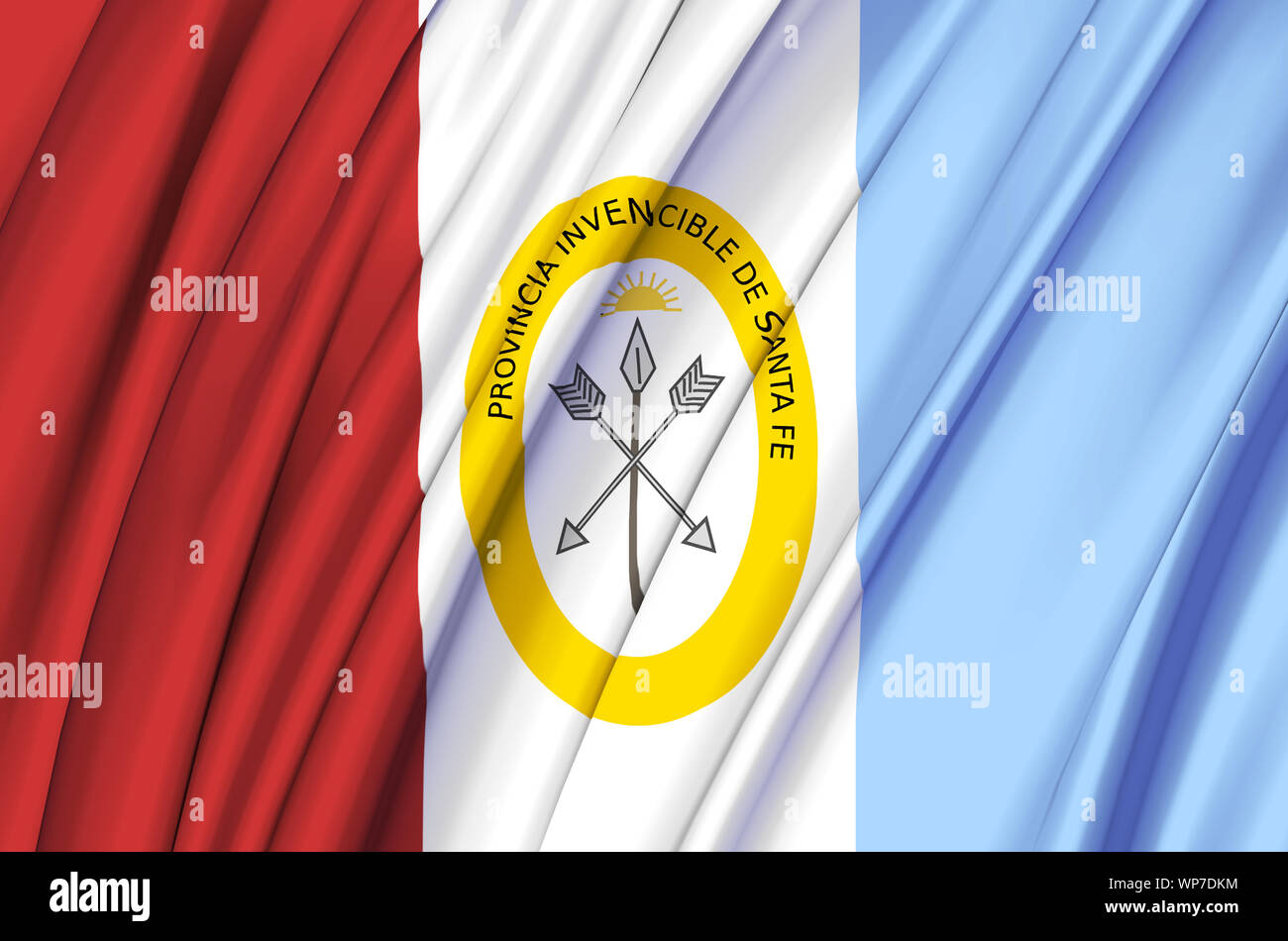 Santa Fe waving flag illustration. Regions of Argentina. Perfect for ...