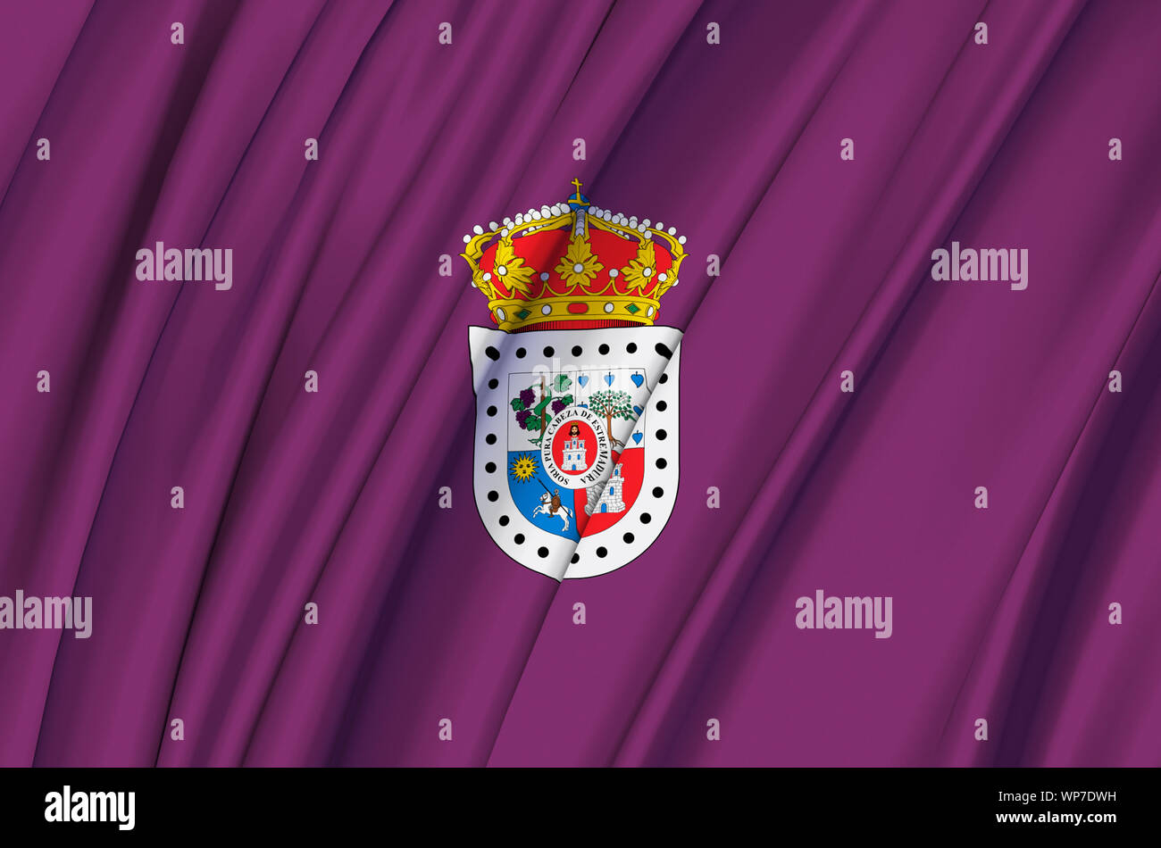 Soria waving flag illustration. Regions and cities of Spain. Perfect ...