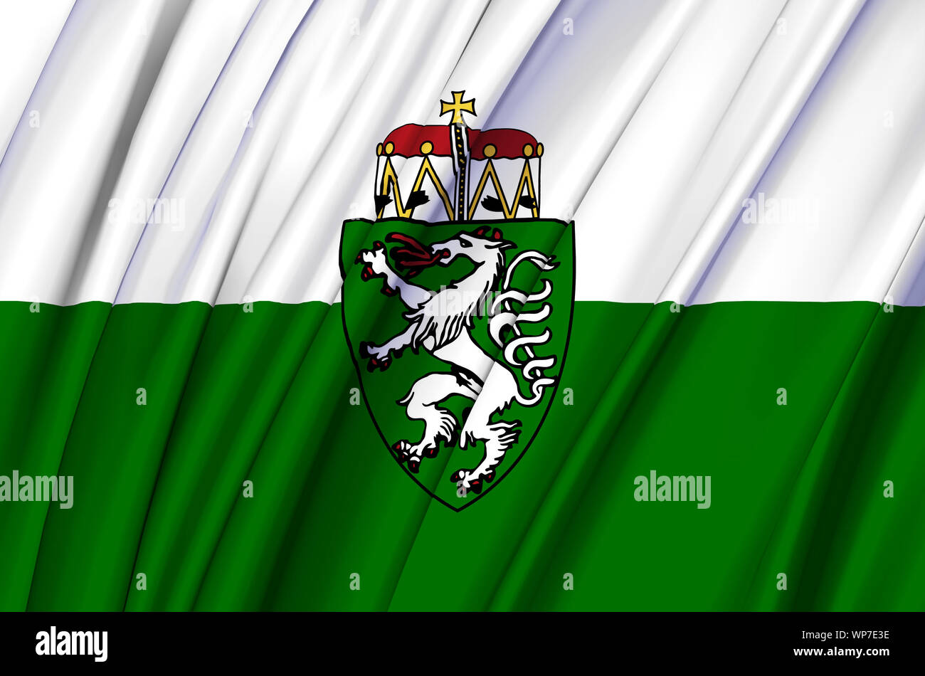 Styria waving flag illustration. Regions of Austria. Perfect for ...