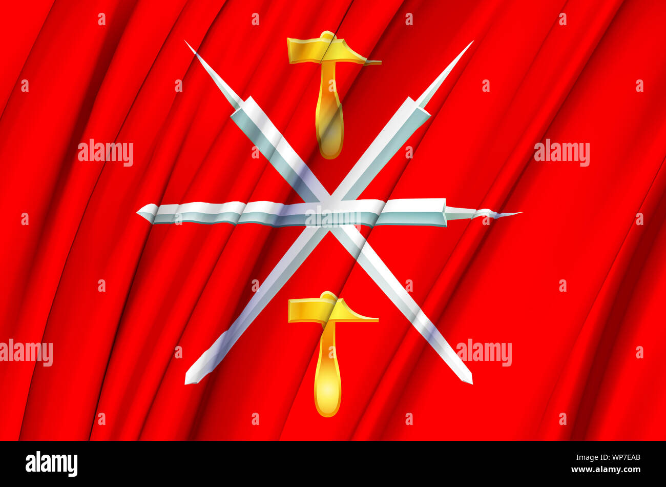 Tula waving flag illustration. Regions of Russia. Perfect for ...