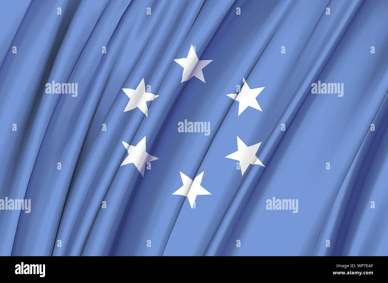 Trust Territory Of The Pacific Islands waving flag illustration ...