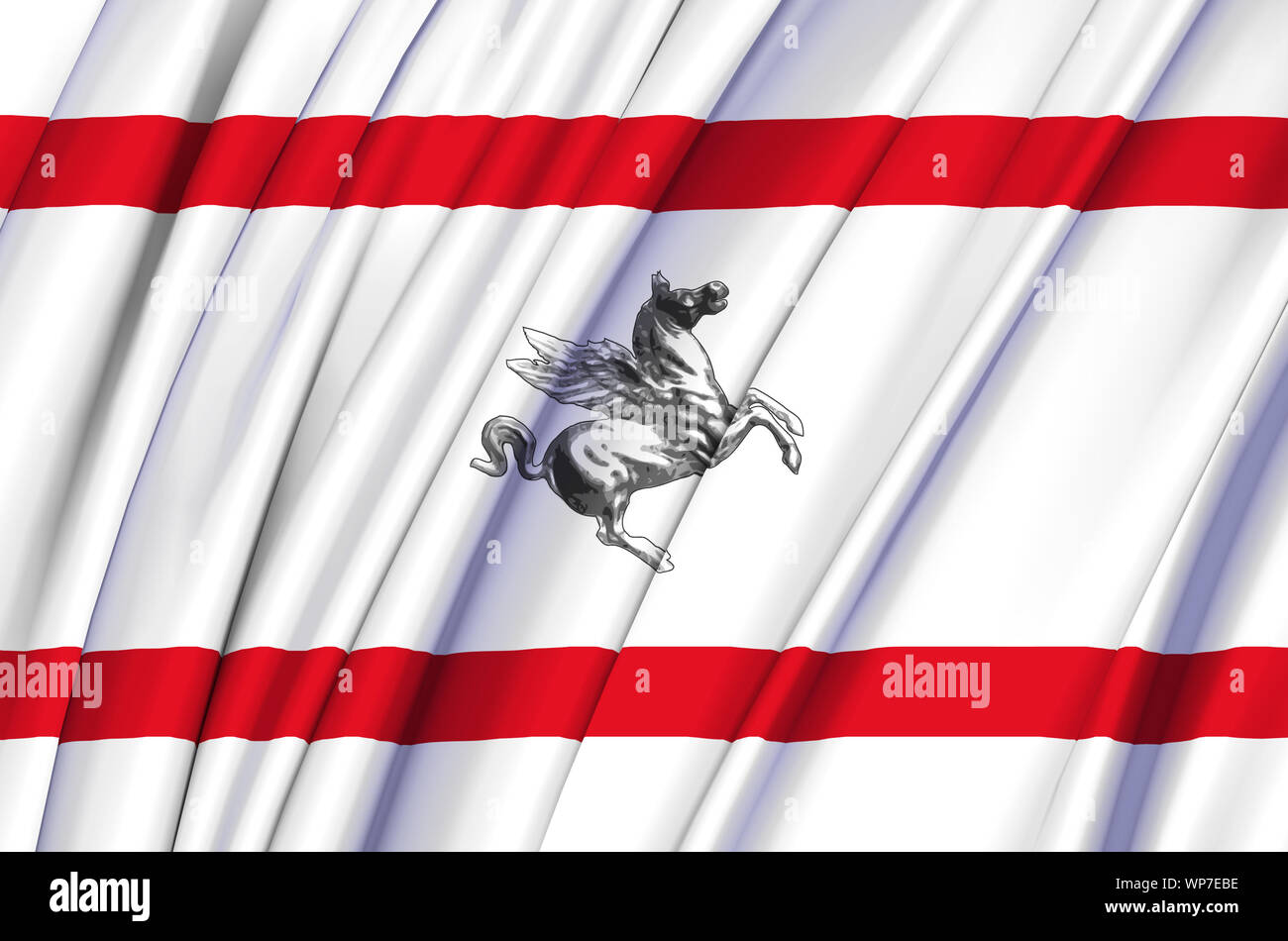 Tuscany waving flag illustration. Regions of Italy. Perfect for ...