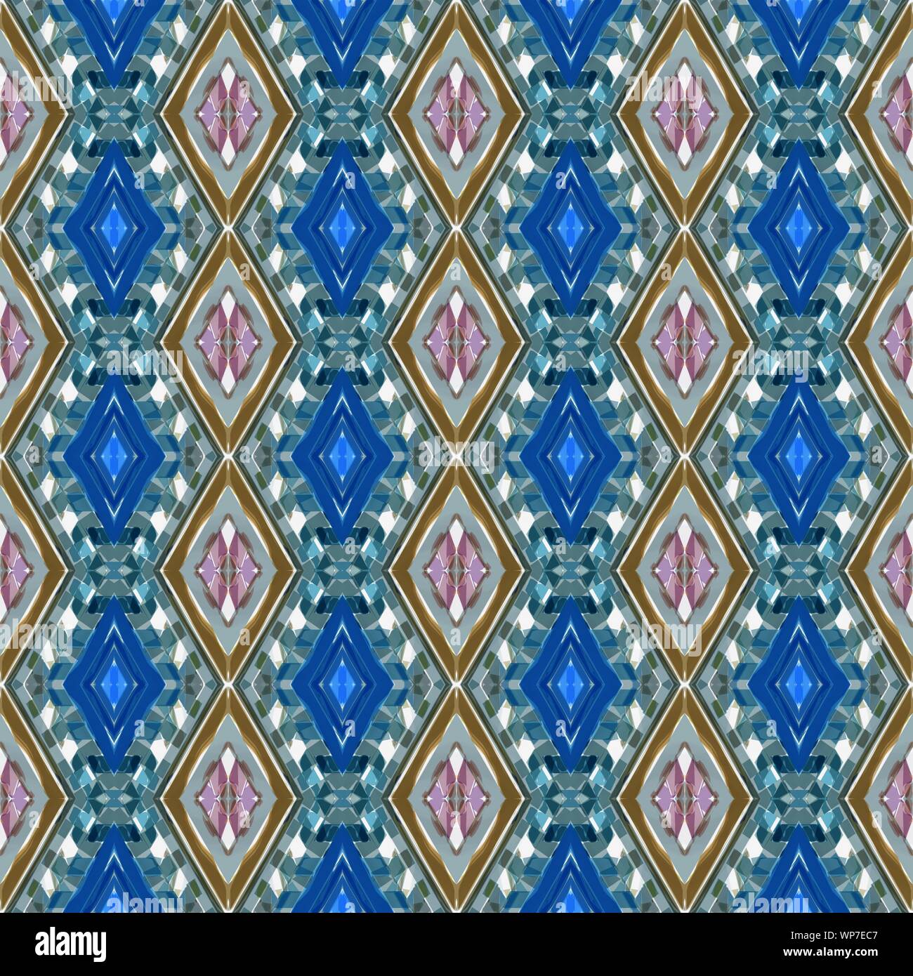 seamless repeating pattern with teal blue, light gray and light slate ...