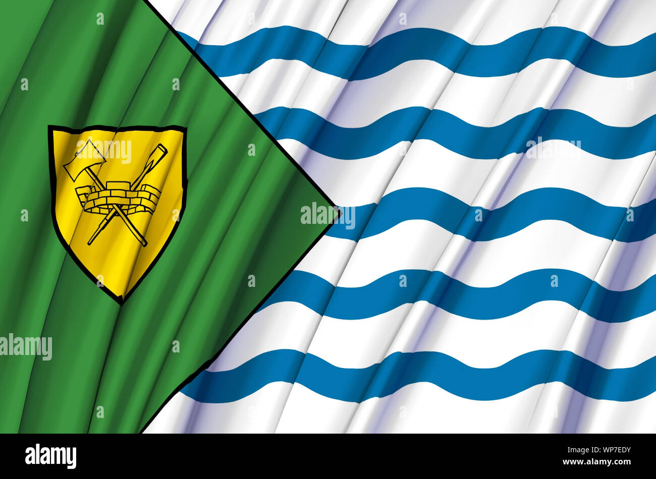 Vancouver waving flag illustration. States, cities and Regions of ...