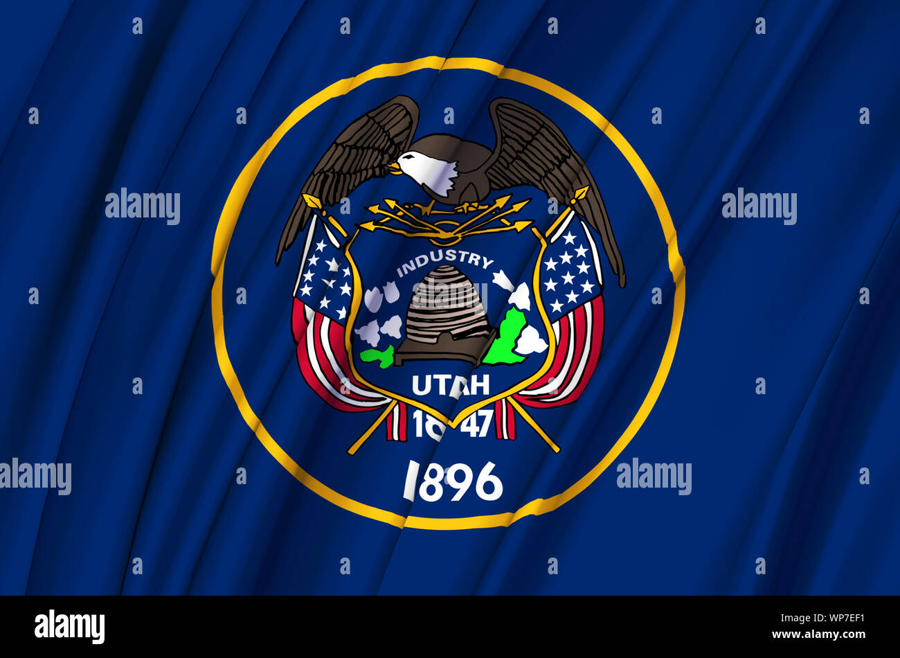 Utah waving flag illustration. US states. Perfect for background and ...