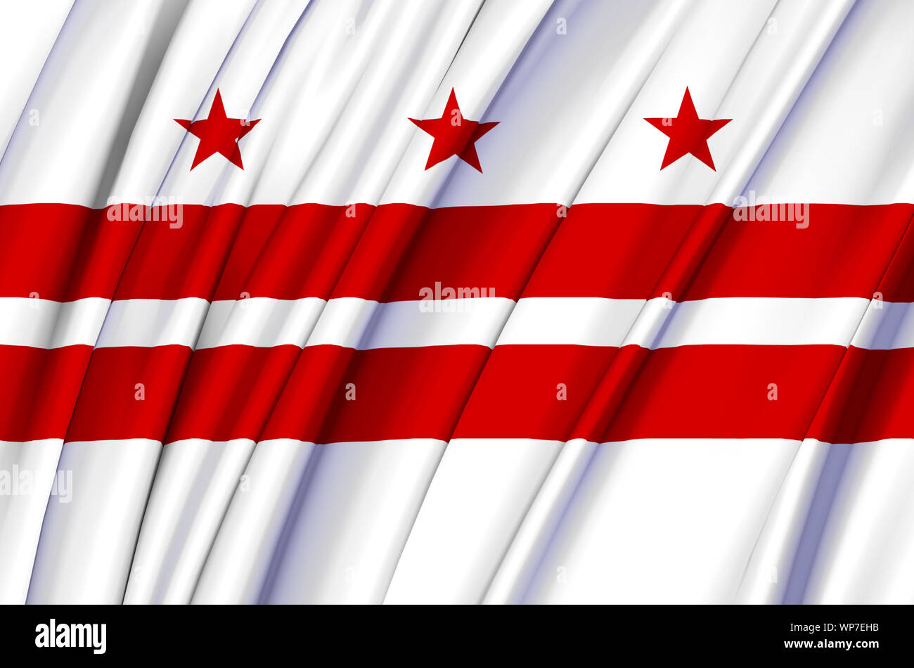 Washington Dc waving flag illustration. Regions and Cities of the ...