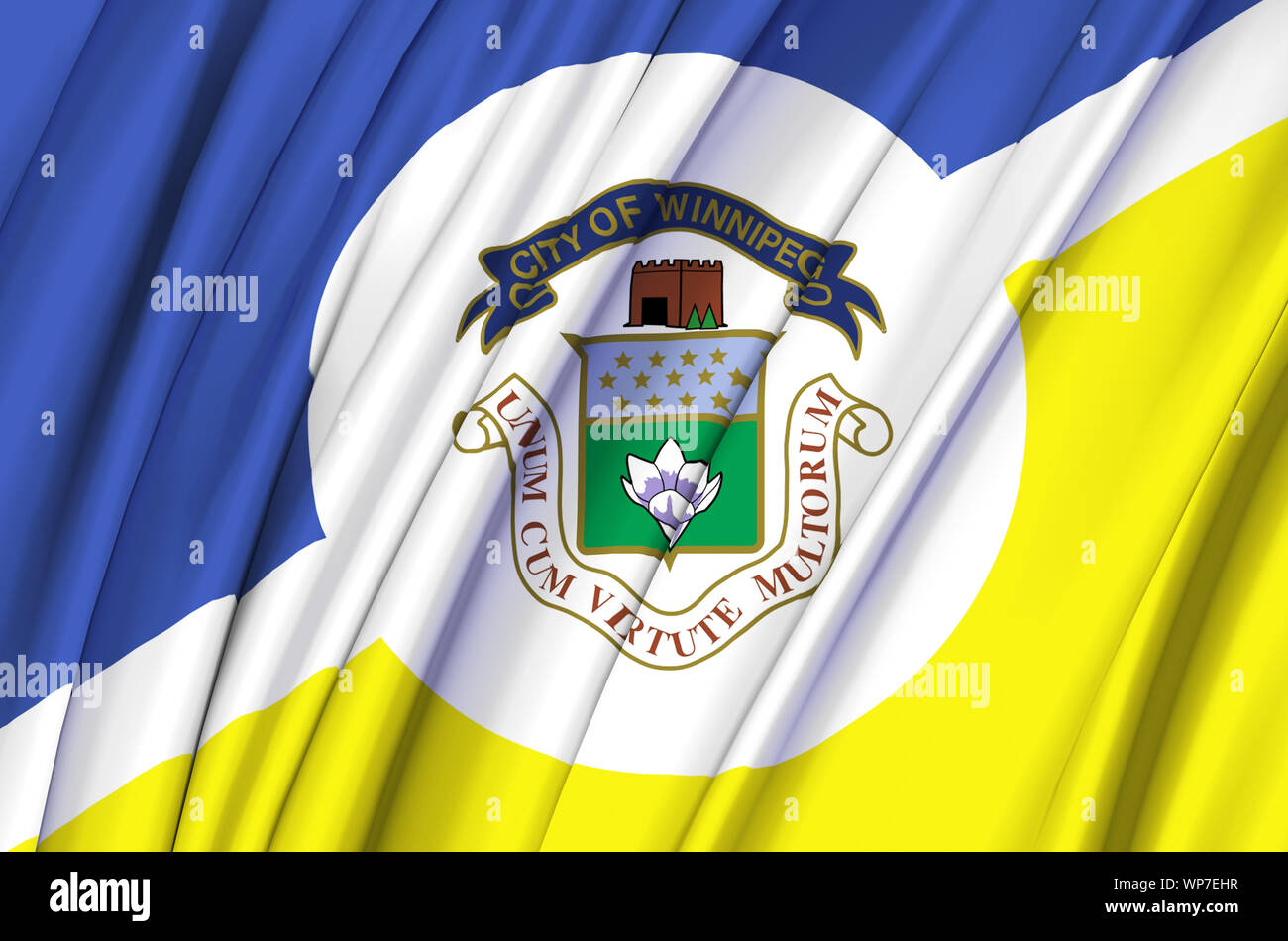 Winnipeg waving flag illustration. States, cities and Regions of Canada ...