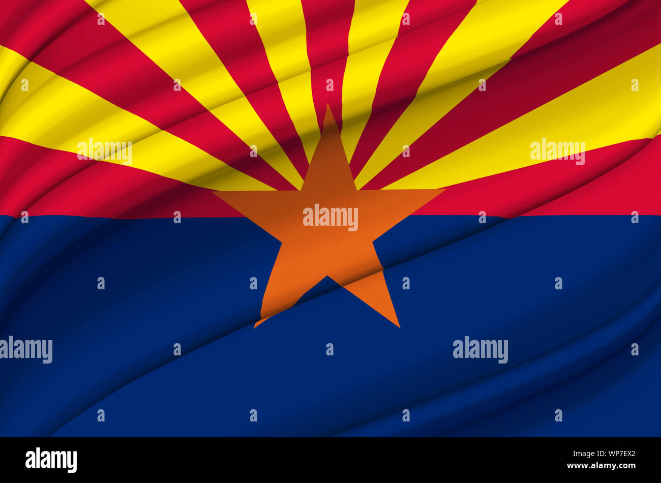 Arizona waving flag illustration. US states. Perfect for background and ...