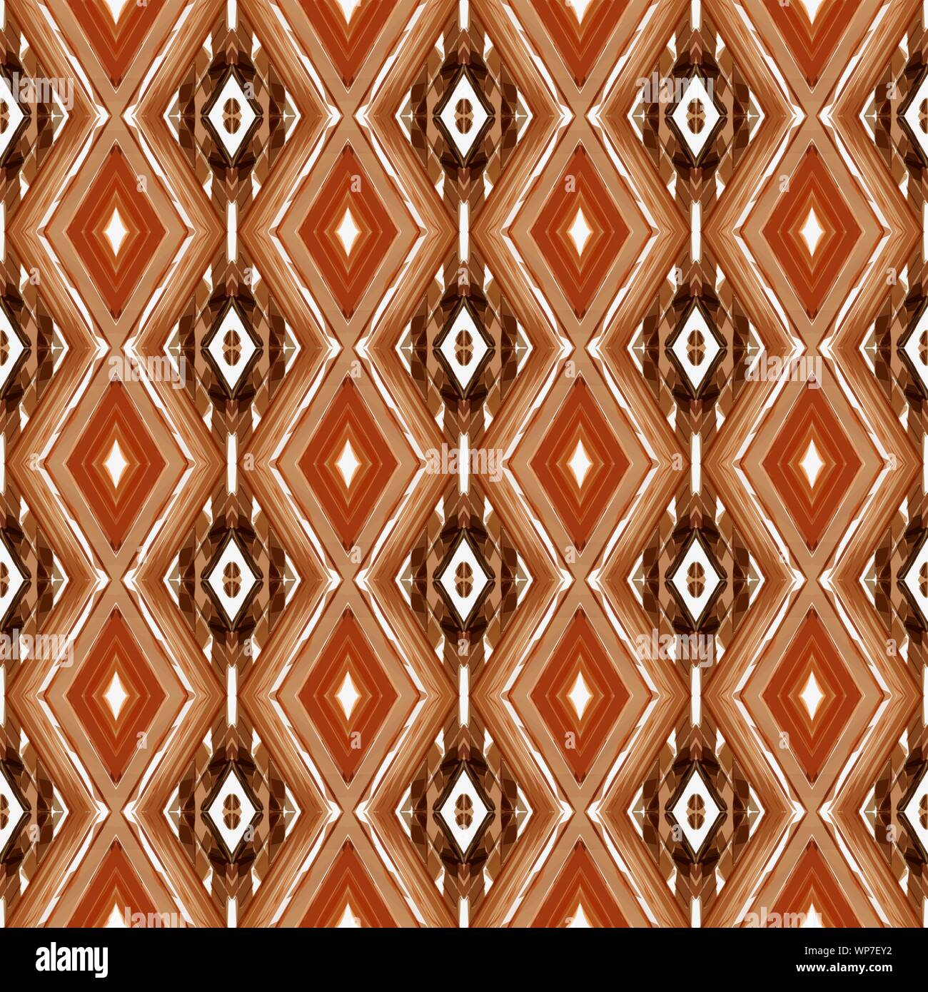 repeatable pattern with sienna, linen and very dark red colors ...